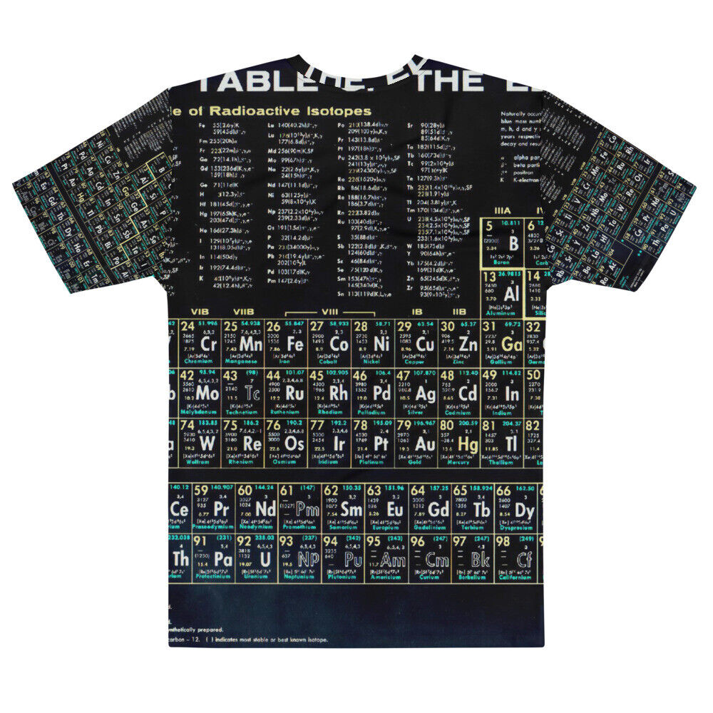 Periodic Table Of The Elements Vintage Chart Black T-shirt – Rubino ...