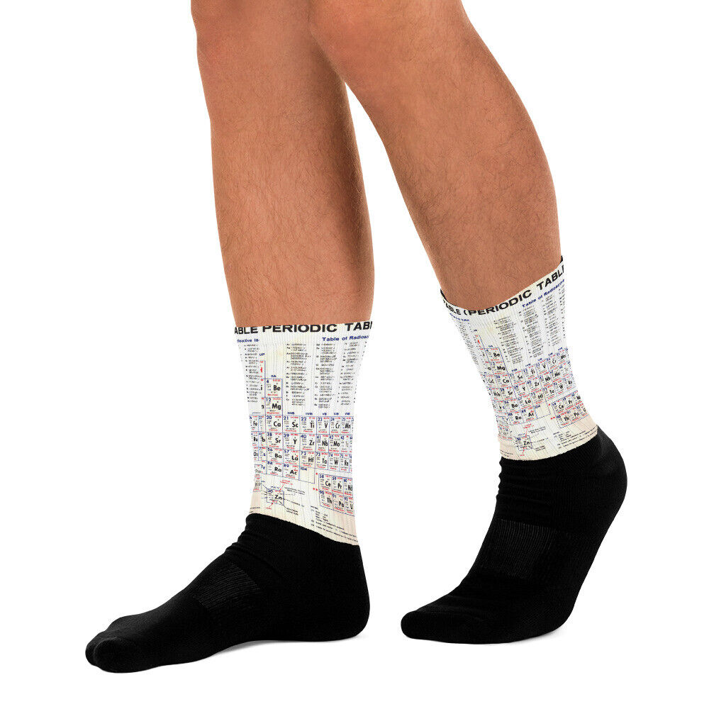 Periodic Table Of The Elements Vintage Chart White Socks – Rubino ...