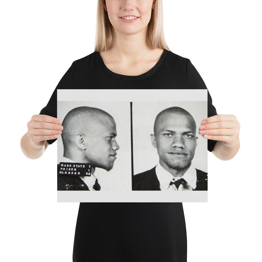 Malcolm X Mug Shot Mugshot 2 Poster – Rubino Creative Fine Art
