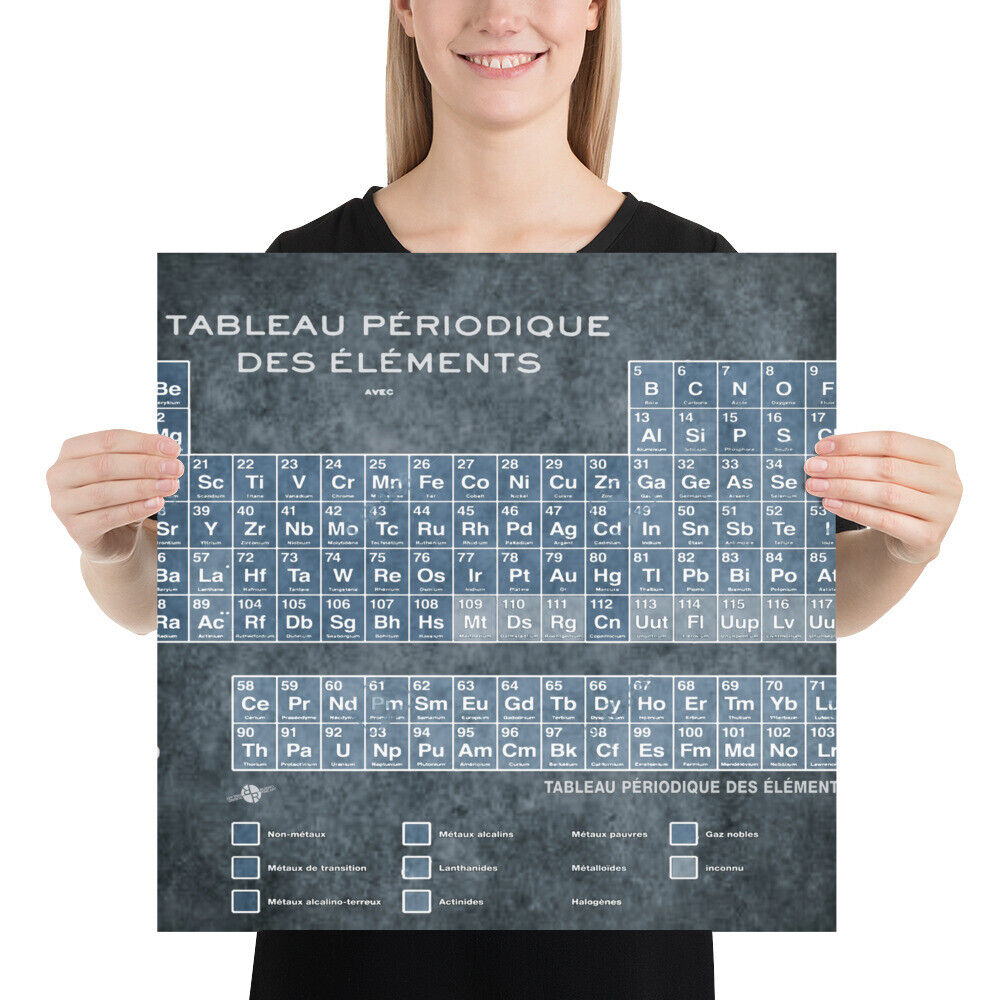 French Tableau Periodiques Periodic Table Of The Elements Vintage Char ...