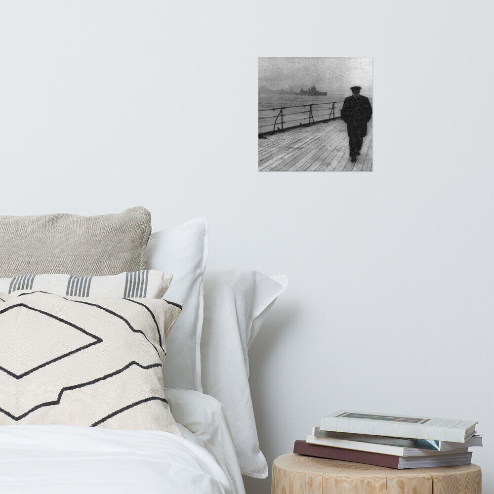 Winston Churchill On Ship Poster – Rubino Creative Fine Art