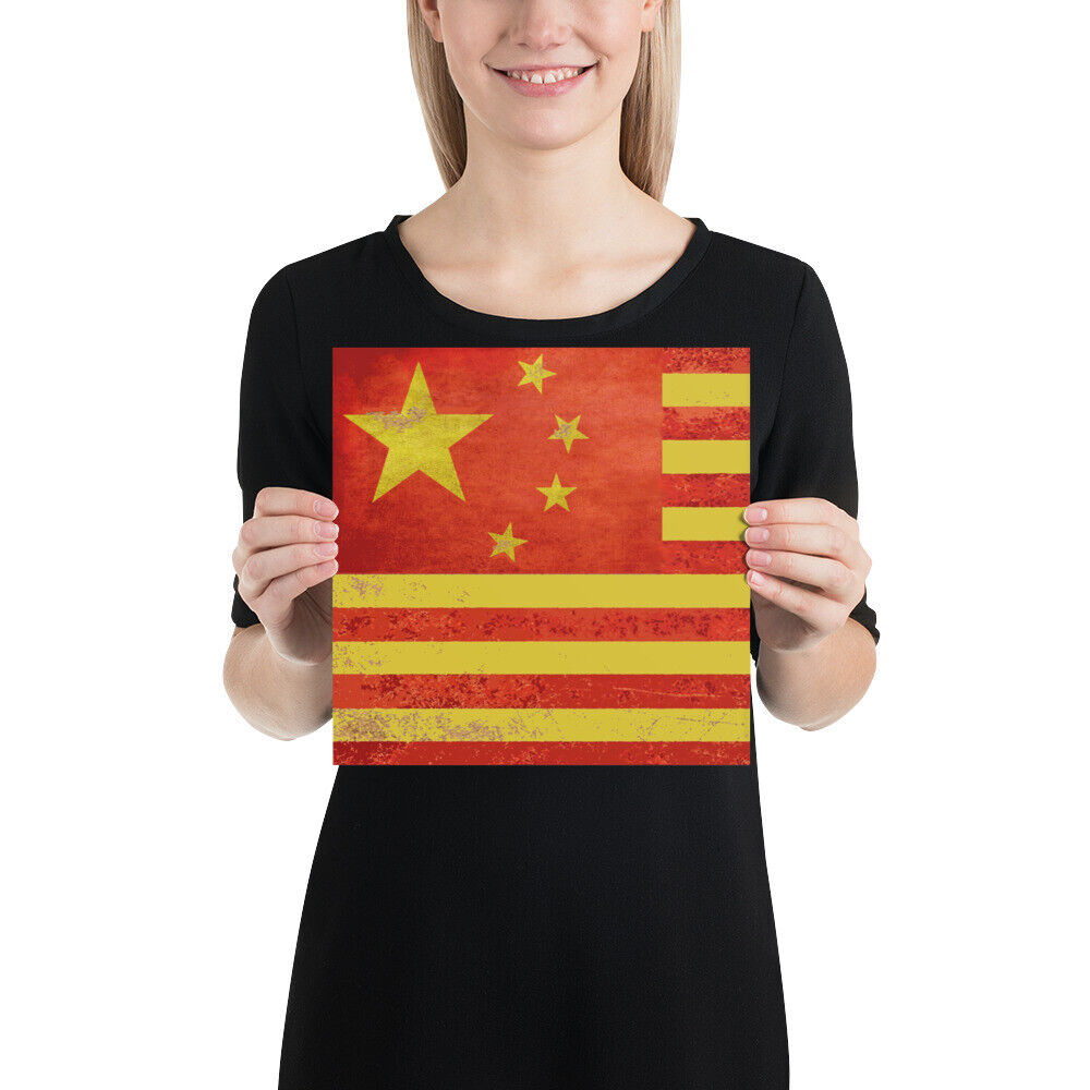 Chinese American Chinese-American Flag Poster – Rubino Creative Fine Art