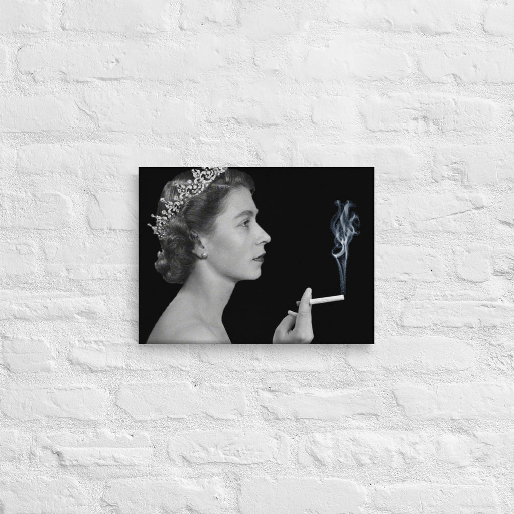 Queen Elizabeth Smoking Canvas – Rubino Creative Fine Art