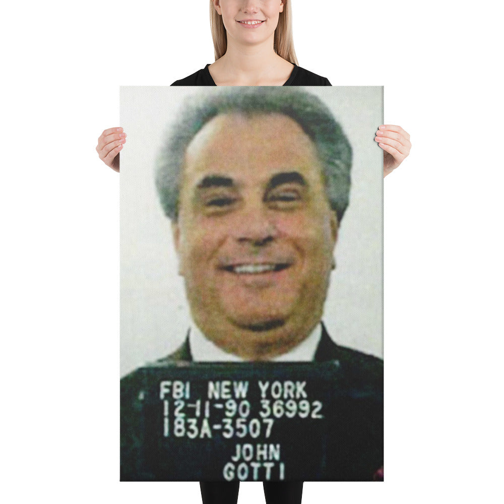 John Gotti Mug Shot Mugshot Thick Canvas – Rubino Creative Fine Art