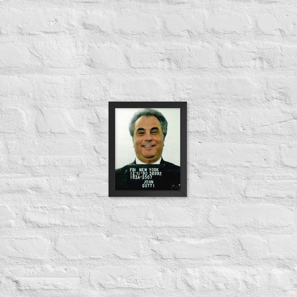 John Gotti Mug Shot Mugshot Framed poster – Rubino Creative Fine Art