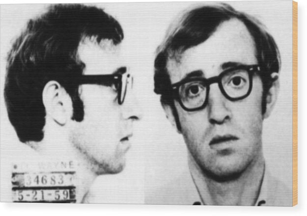 Woody Allen Mug Shot For Film Character Virgil 1969 - Wood Print ...
